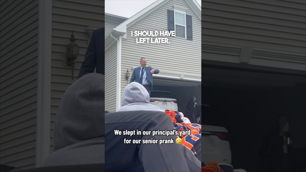 These high school students slept in their principal’s yard 😂￼