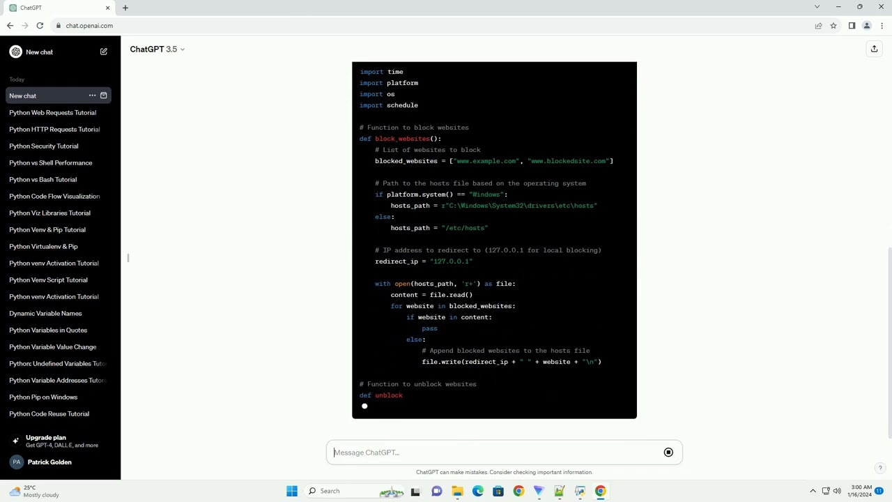 python website blocker project source code
