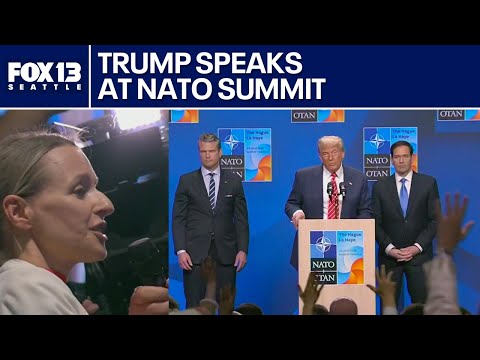 President Trump speaks at NATO summit