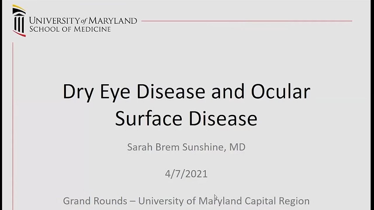 Dry Eye Disease and Ocular Surface Disease