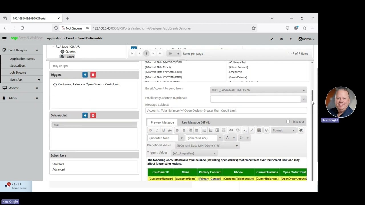 Sage Alerts & Workflow Overview