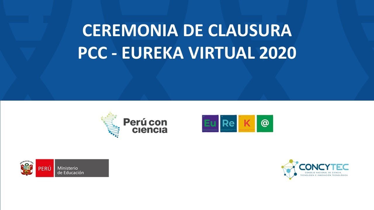 Ceremonia de Clausura:  anuncio de ganadores de Eureka