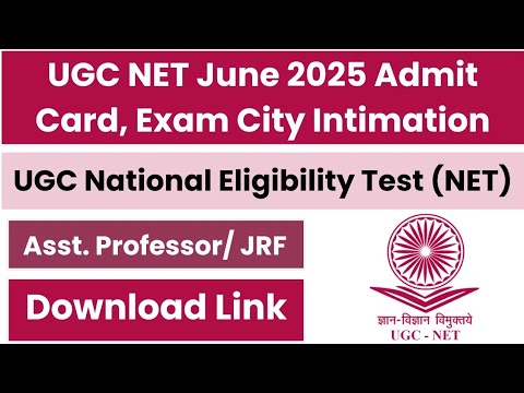UGC NET 2025 Admit Card & City Allotment/ Intimation ред Ugc Net Exam Date 2025 #ugcnet #ntanet
