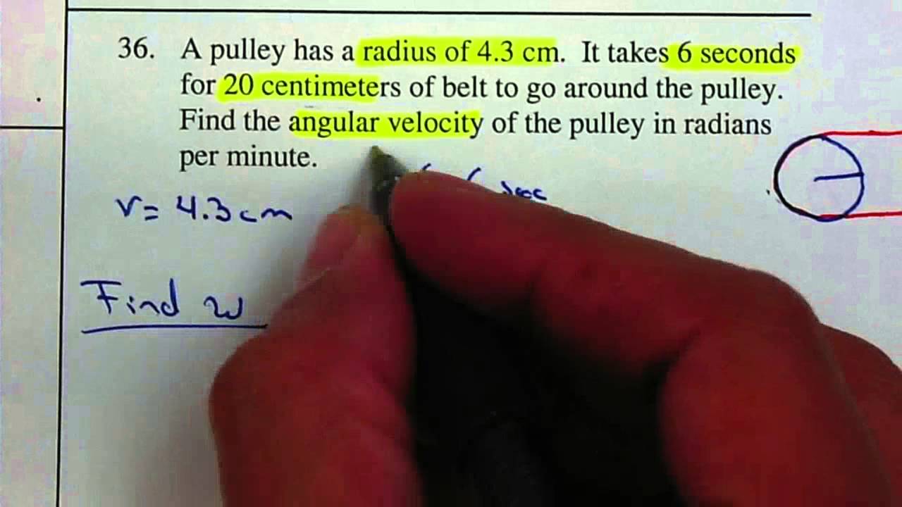 P34 - Trig Unit 3 - Angular Velocity