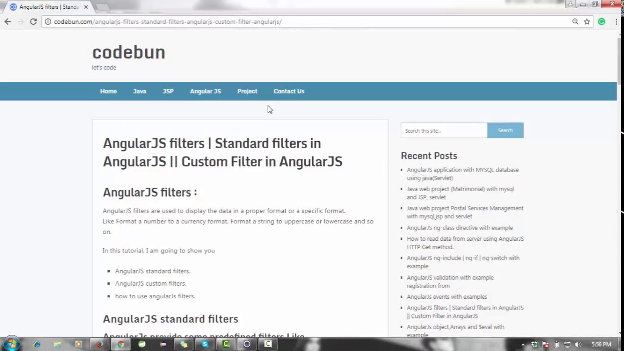 AngularJS filters | Standard filters | Custom Filter in AngularJS