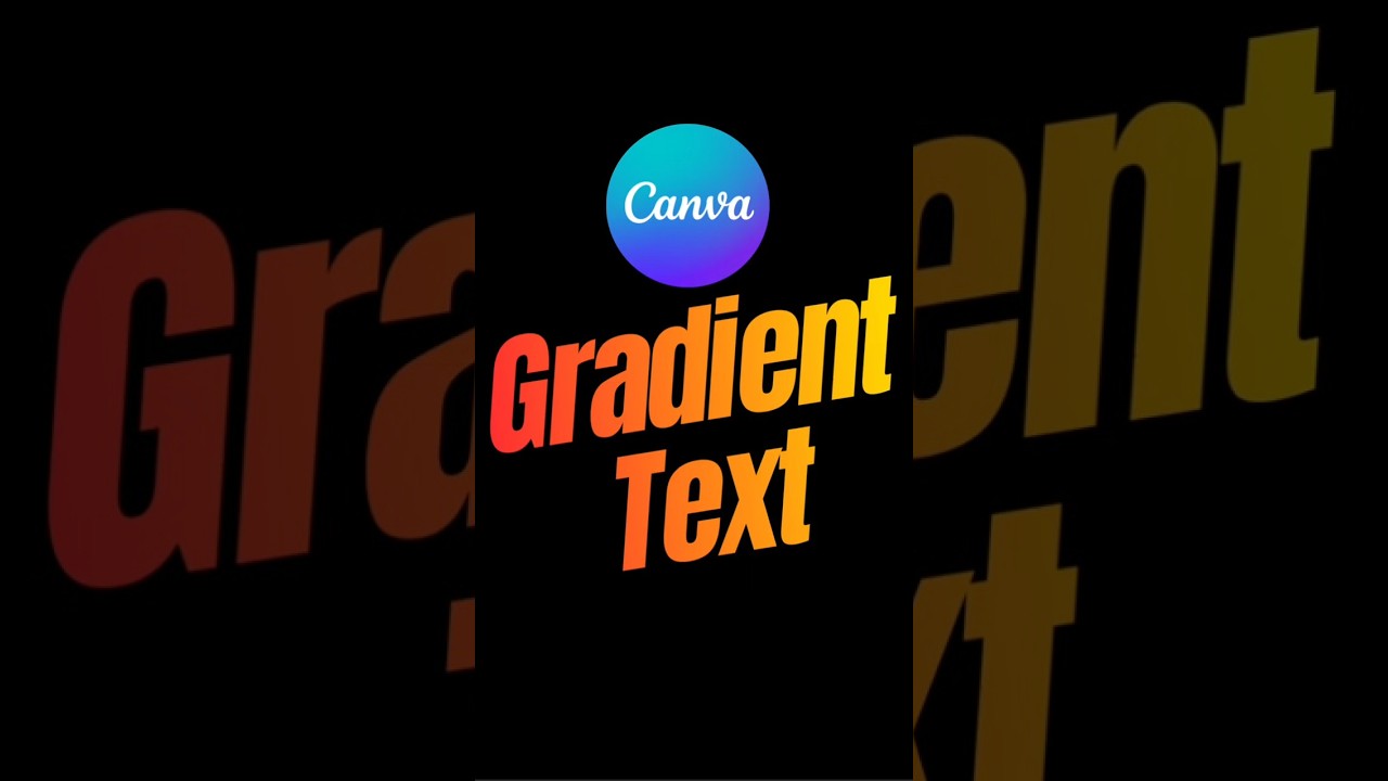 Canva Gradient Text Effect | No App Needed! Easy Canva Tutorial  #canva