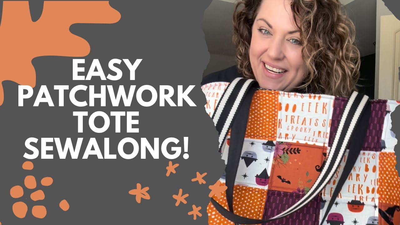 Easy Patchwork Tote Tutorial! It’s SEW spooky! @mojavefarmsquiltcompany9512