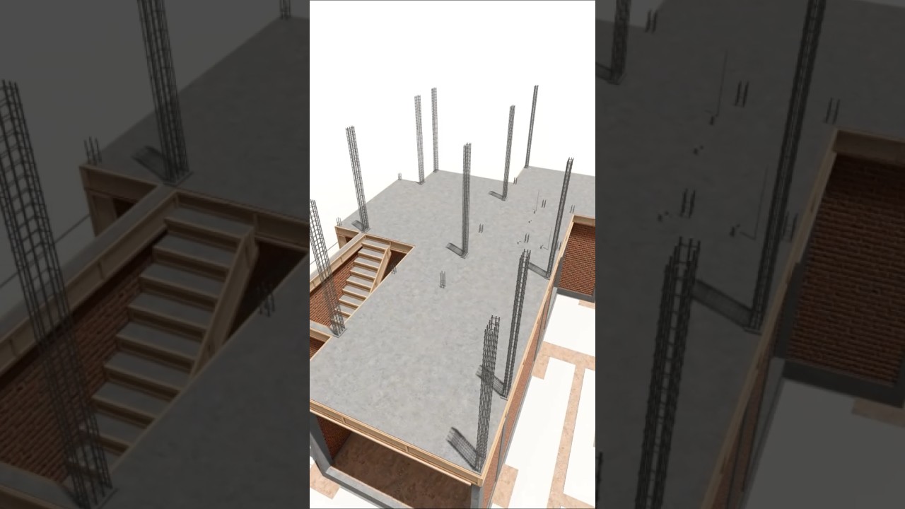 House construction process animation #houseconstruction #buildingconstruction #construction