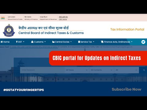 CBIC portal for Updates on Indirect Taxes | Website Walk Through | CA Antony S Ukken