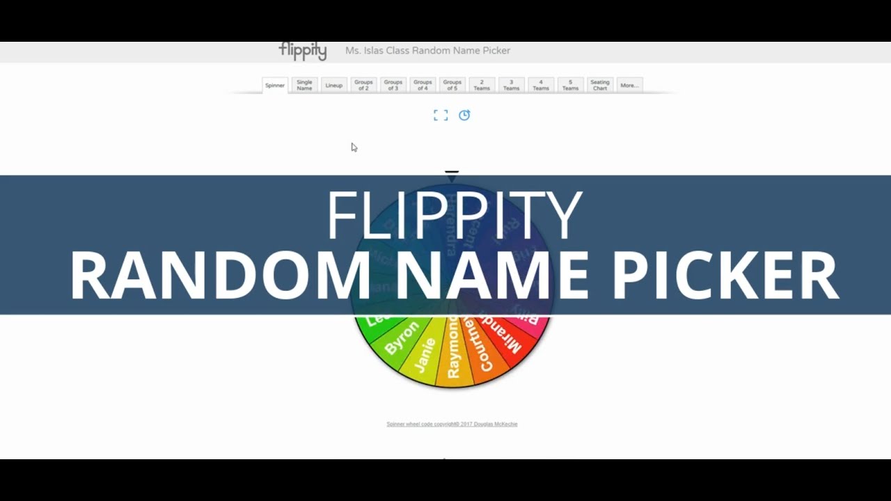 Flippity Random Name Picker