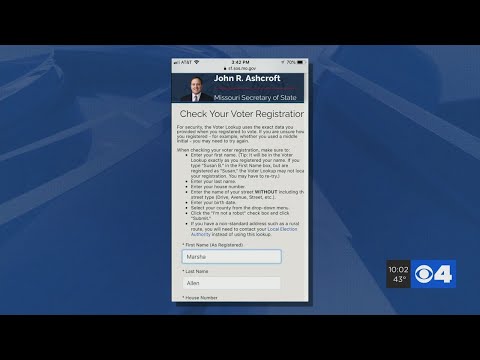 Missouri state website incorrectly labeling voters as non-registered