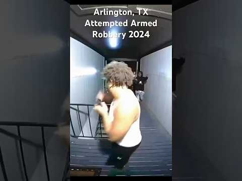 Arlington TX Attempted Armed Robbery 🥷 FAIL! Salute To This Man’s WIFE 🫡 #guns #pistols #firearms