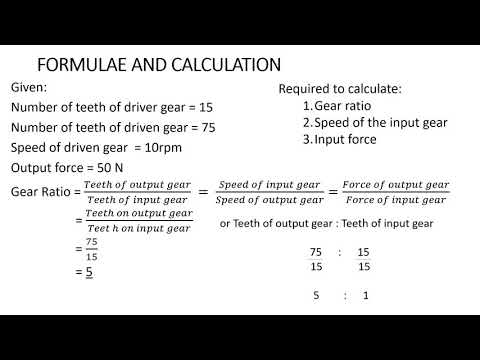 Grade 9 Gear Ratio Lesson 2