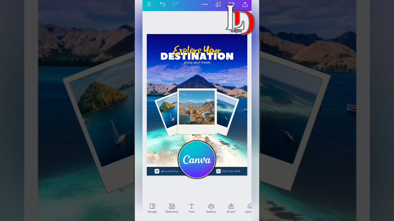 Travel 🧳 Poster Design In Canva #posterdesign #canvatutorial #canva