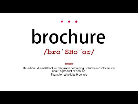 How to pronounce brochure - Vocab Today