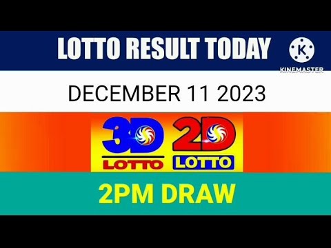 LOTTO RESULT 2PM(2D)(3D) DECEMBER 11 2023