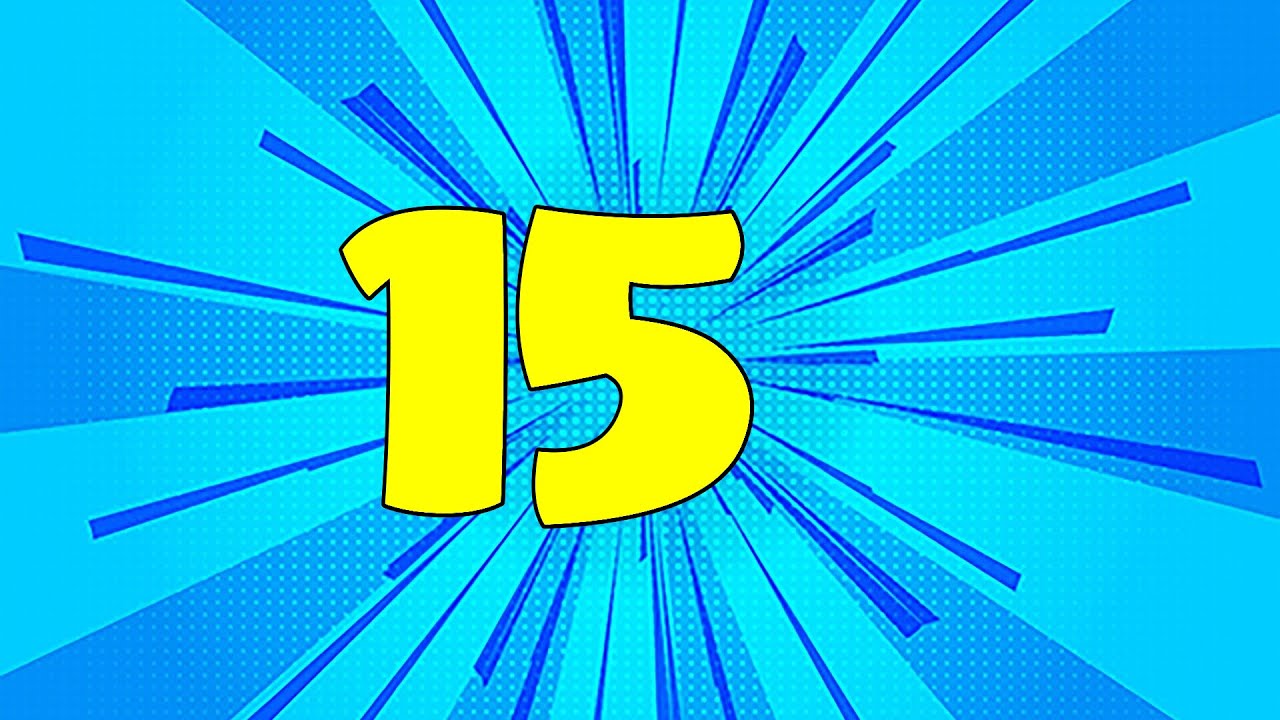Comic Book Countdown Timer - Blue Background [ 15 ]