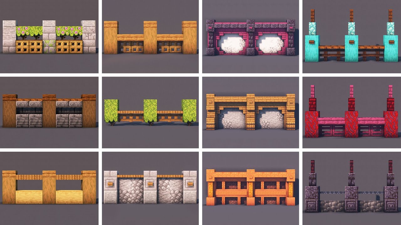 12 Must Know Minecraft Wall Designs! (Tutorial)