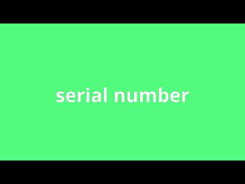what is the meaning of serial number