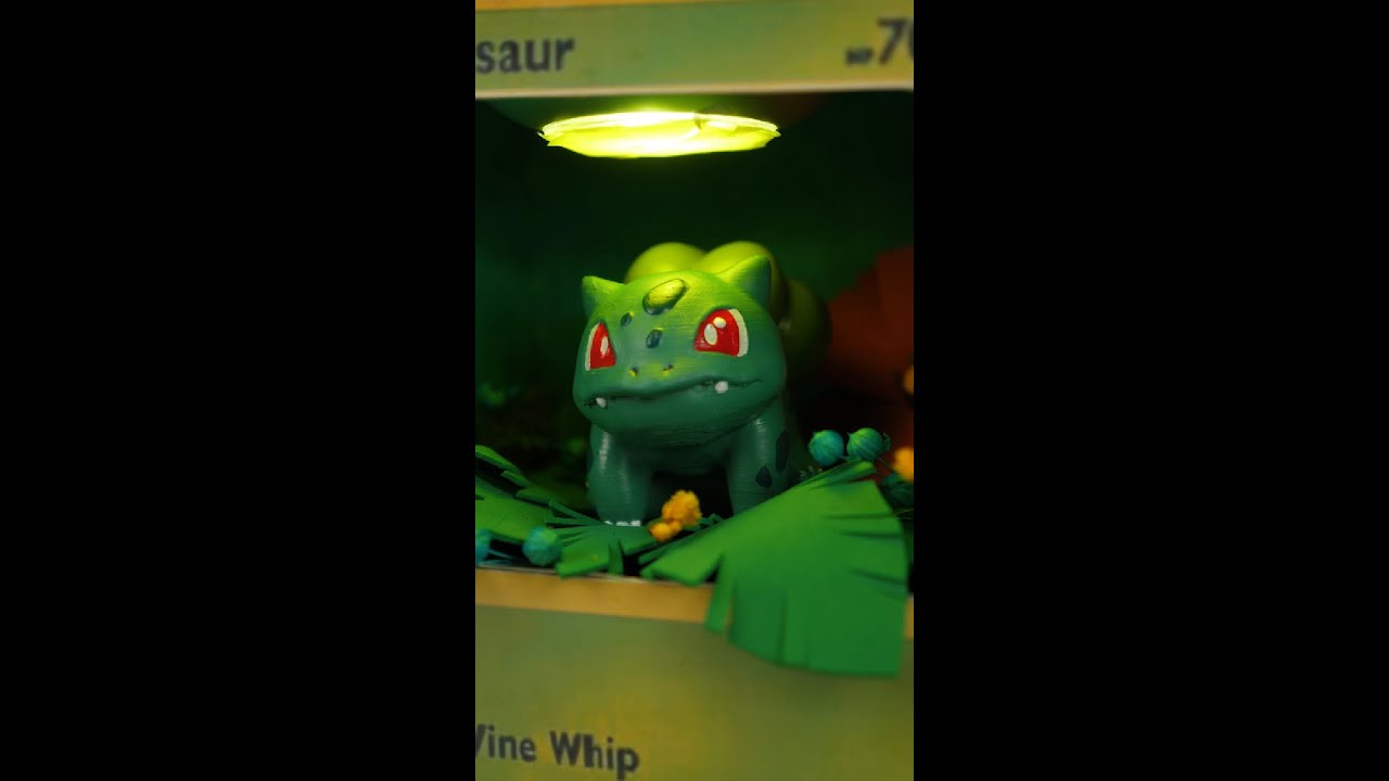Bulbasaur Looks Alive On This 3D Gaming Card😮 Amazing Pokemon Craft🤩 #pokemon #card #handmade #diy