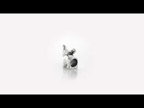 Good Luck Elephant Trunk Up Bead Charm 925 Sterling Silver