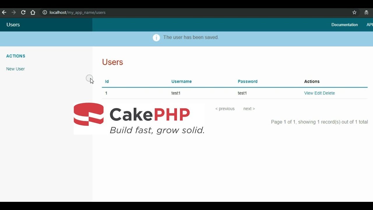 Cakephp create user and posts add edit delete update