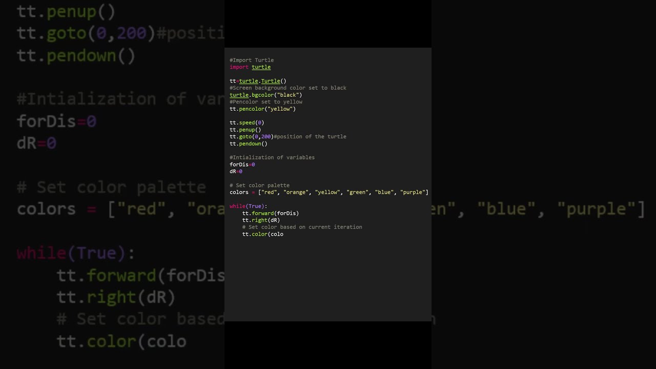 Python Tutorial: Creating a Mesmerizing Rainbow Virus Step by Step