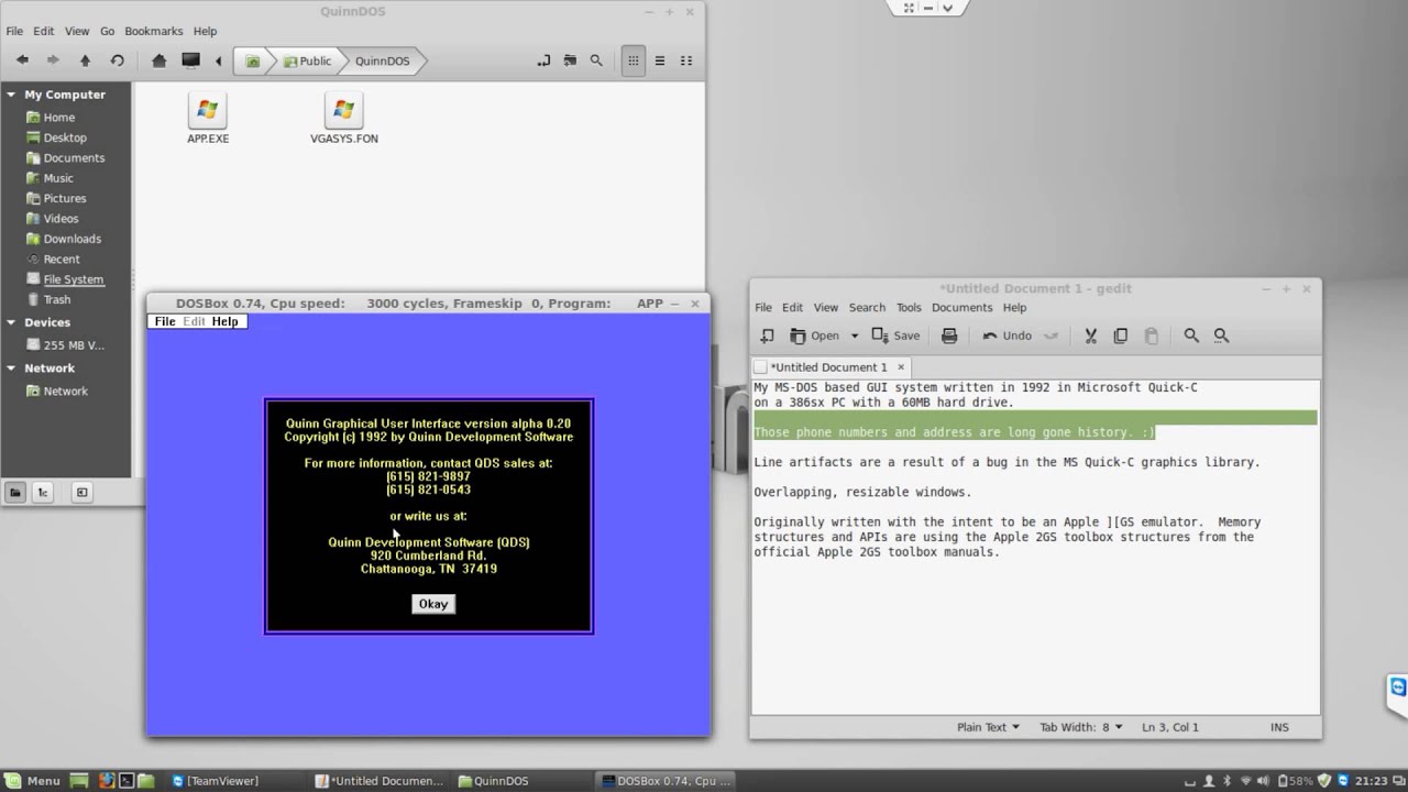 QuinnDOS GUI for MS-DOS 1992