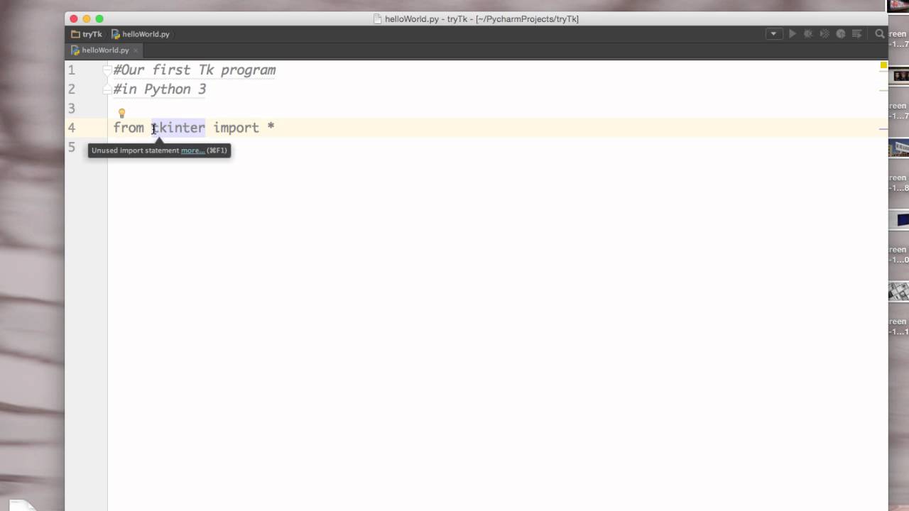 Python: Hello World with Tkinter
