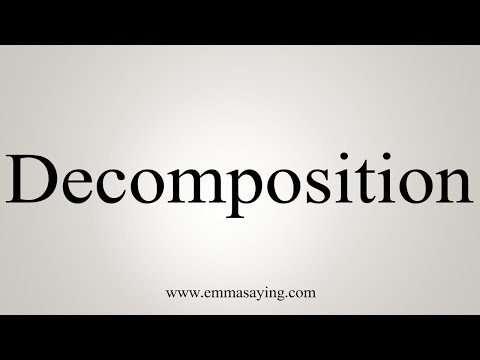 How To Say Decomposition