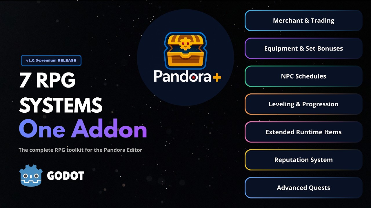 I Built a Complete RPG Toolkit for Godot | Pandora+ Premium