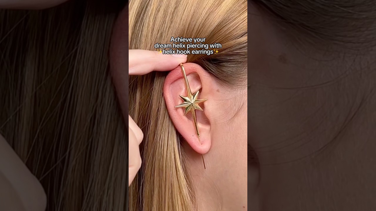 Achieve your dream helix piercing in seconds #jewelry #earrings #accessories #fyp