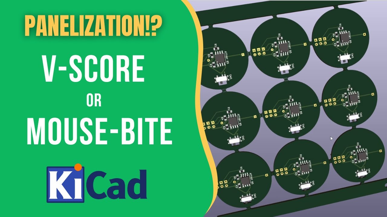 #18 How to Panelize PCB in kicad 7.0 | V-score | Mouse-Bite | #pcbcupid