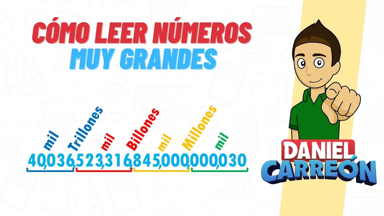CÓMO LEER NÚMEROS MUY GRANDES Super facil - Para principiantes