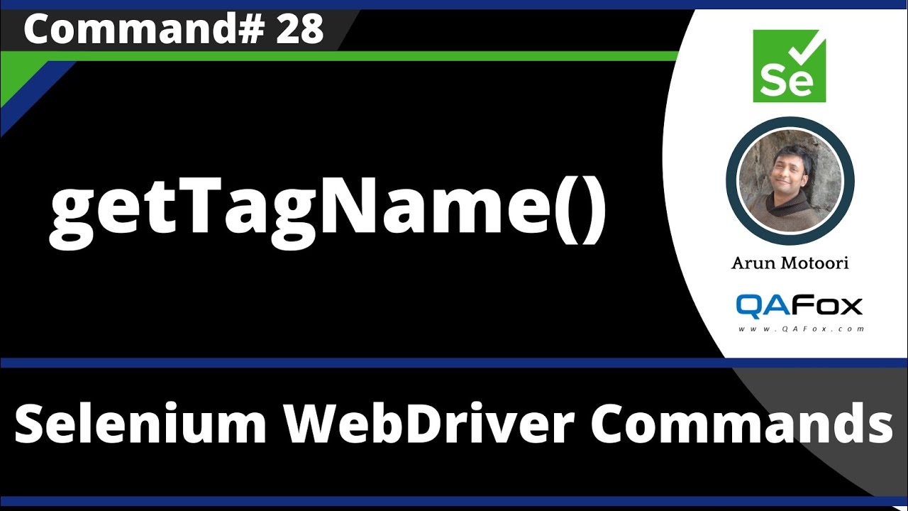 getTagName() Command - Selenium WebDriver