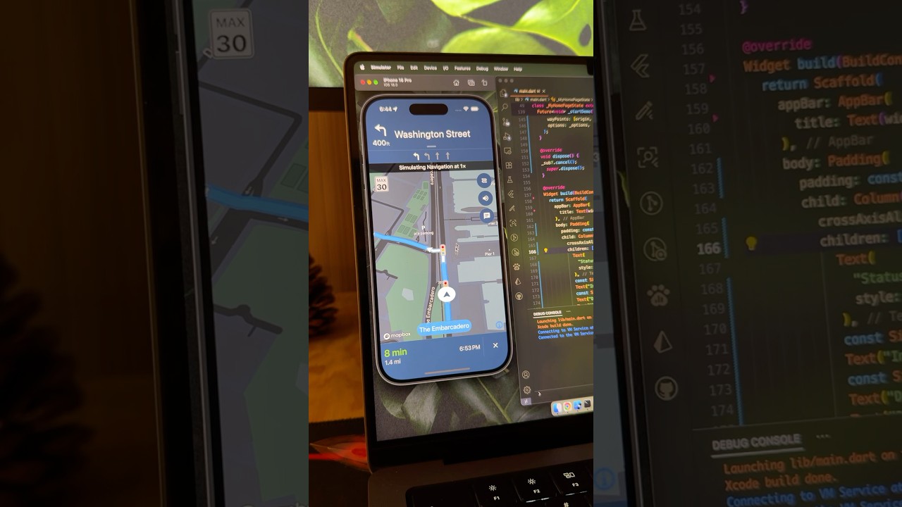 Flutter MapBox Navigation Package Example #shorts