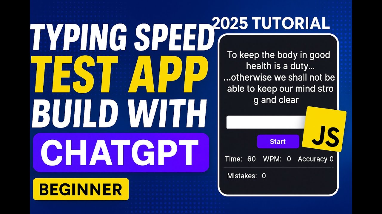 Build a Typing Speed Test App with JavaScript & API  Step-by-Step with ChatGPT (2025 Tutorial)
