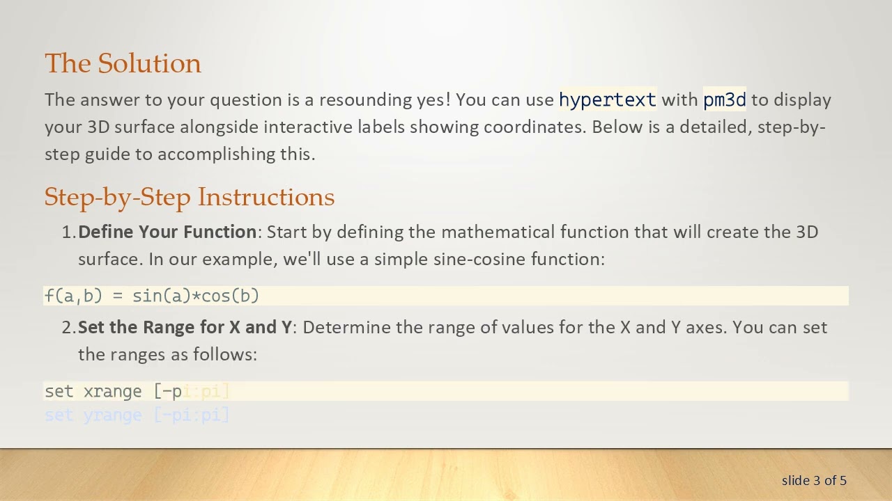 Using Hypertext with pm3d Surface Plot in Gnuplot