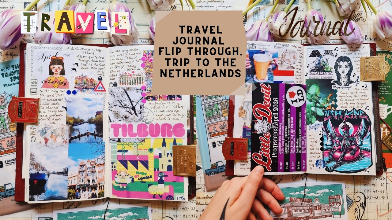 Travel journal flip through, trip to the Netherlands, April 26)