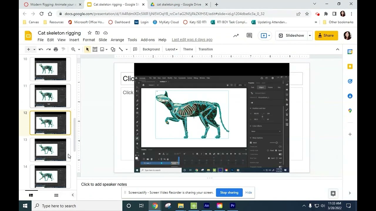 Adobe Animate Modern Rigging: Cat Skeleton Step 2