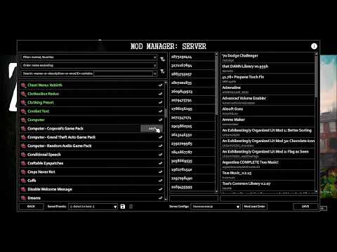 B41 // How to Use "Mod Manager" and "Mod Manager: Server" in Project Zomboid