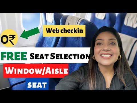 How to select free seat in indigo | web check in | web checkin go first | flight seat selection