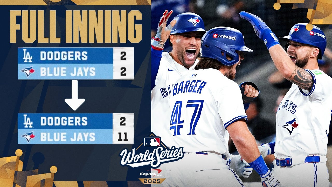 FULL 9-RUN INNING: Blue Jays take their first World Series lead since 1993!