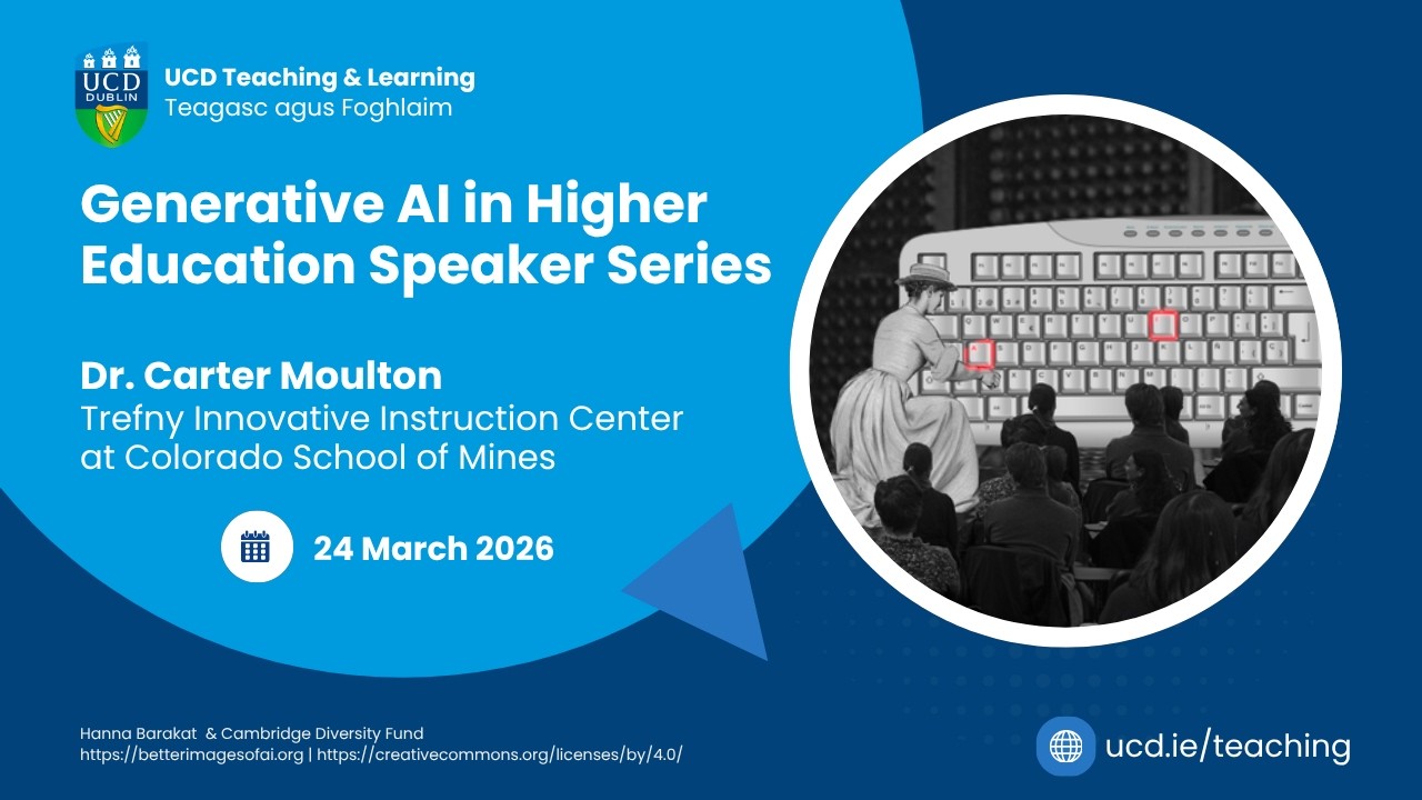 Generative AI in Higher Education Speaker Series: Dr Carter Moulton