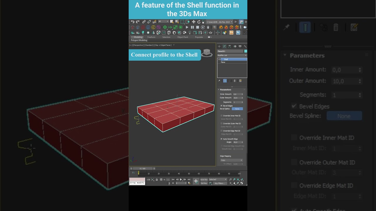 Unveiling the Power of the Shell Modifier in 3ds Max  #modelingtips #3dsmax  #tips #shell