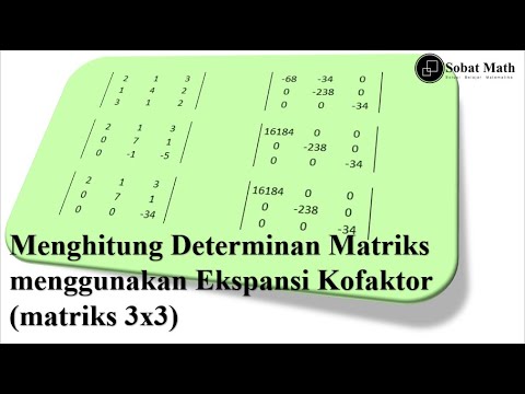 Menghitung Determinan Matriks Menggunakan Kofaktor | Math IS Beautiful