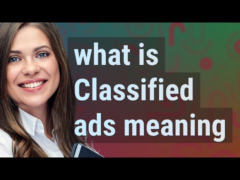 Classified ads | meaning of Classified ads