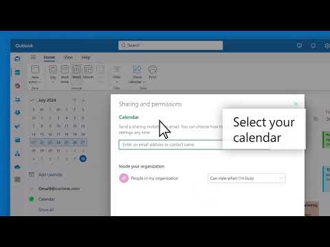 How to share your calendar New Outlook for Windows