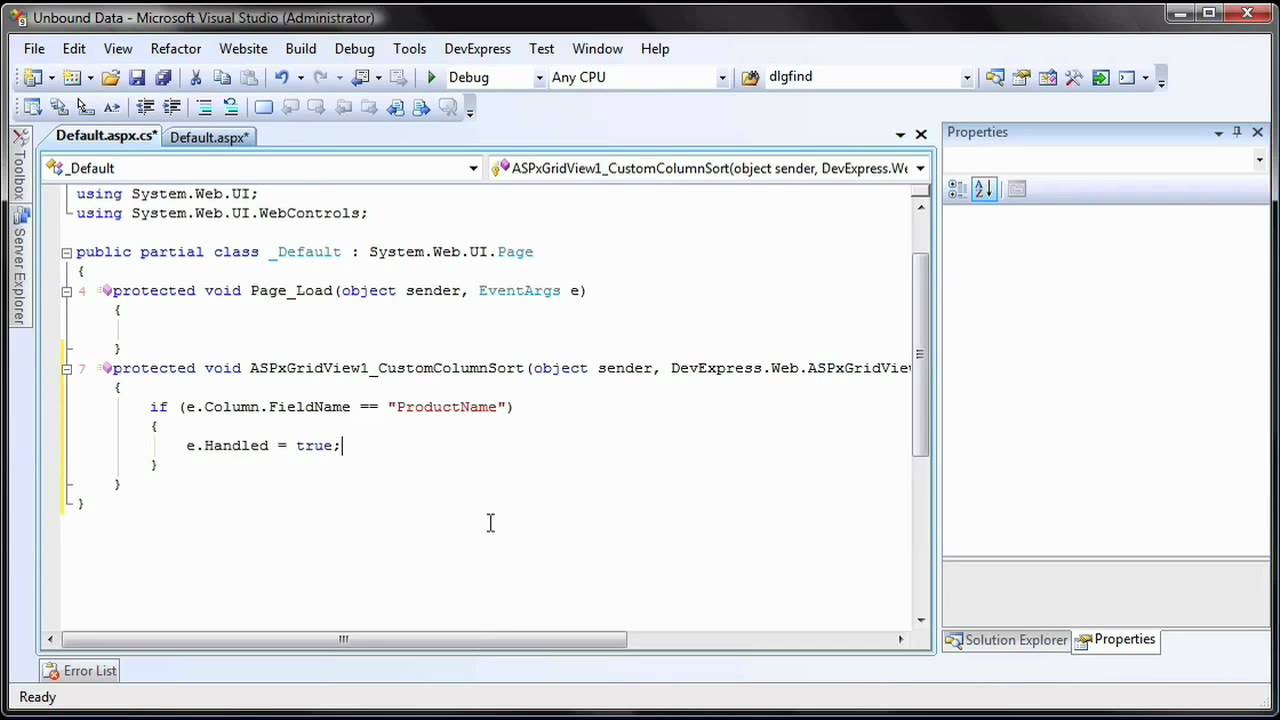 ASP.NET Grid - Custom Data Sorting