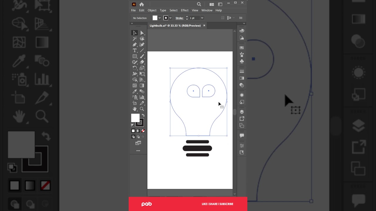 How to make a light bulb in adobe illustrator #adobeillustrator #shortvideo #shorts